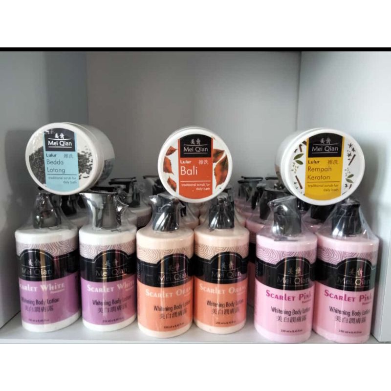 Jual Mei Qian whitebing body Lotion/ Scarlet 250 ml | Shopee Indonesia