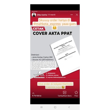 Jual CETAK COVER AKTA PPAT (minimal order 30 pcs judul bisa di mix ...