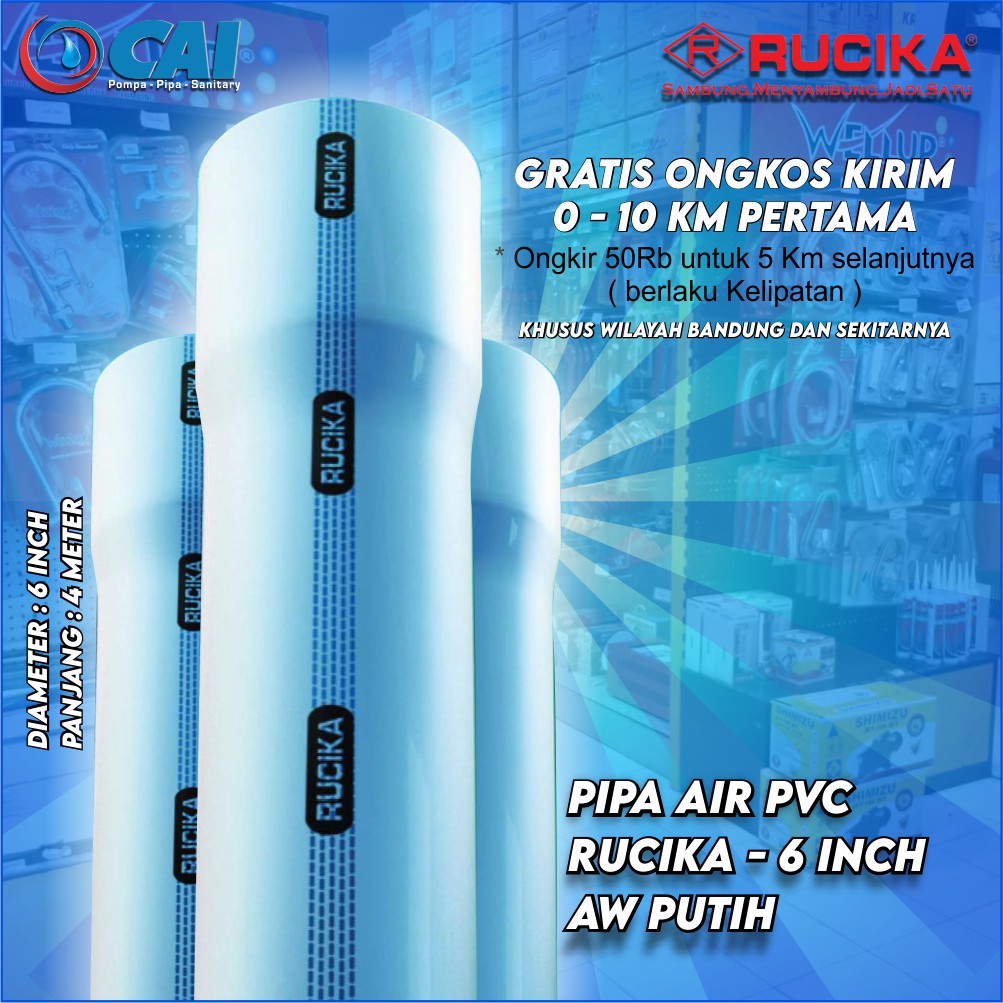 Jual PIPA AIR PVC - RUCIKA - 6 INCH - AW - PUTIH | Shopee Indonesia