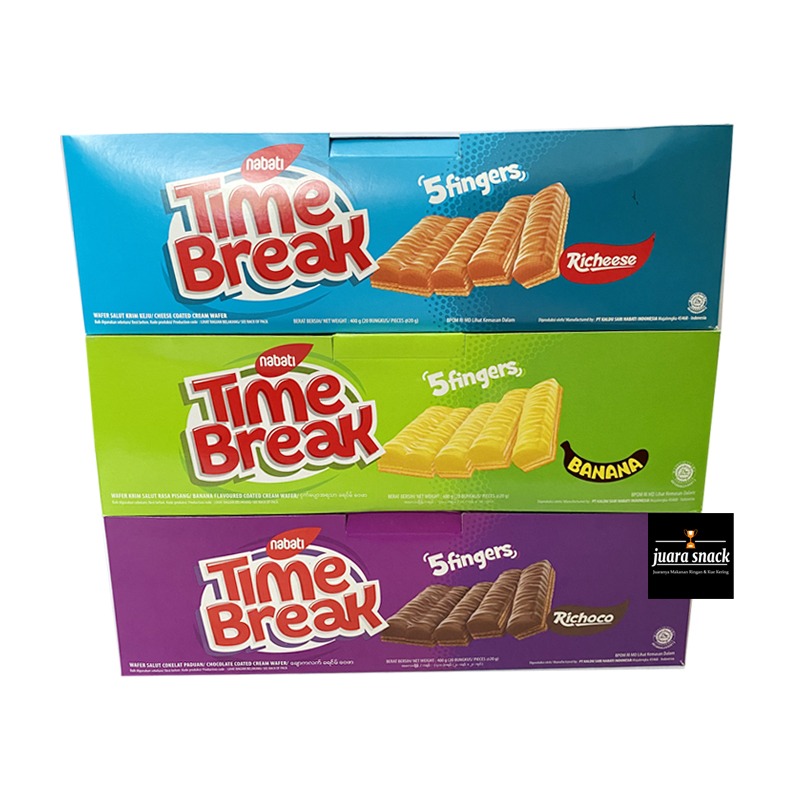 Jual Nabati Time Break 5Fingers Wafer Krim Salut 20x20g | Shopee Indonesia