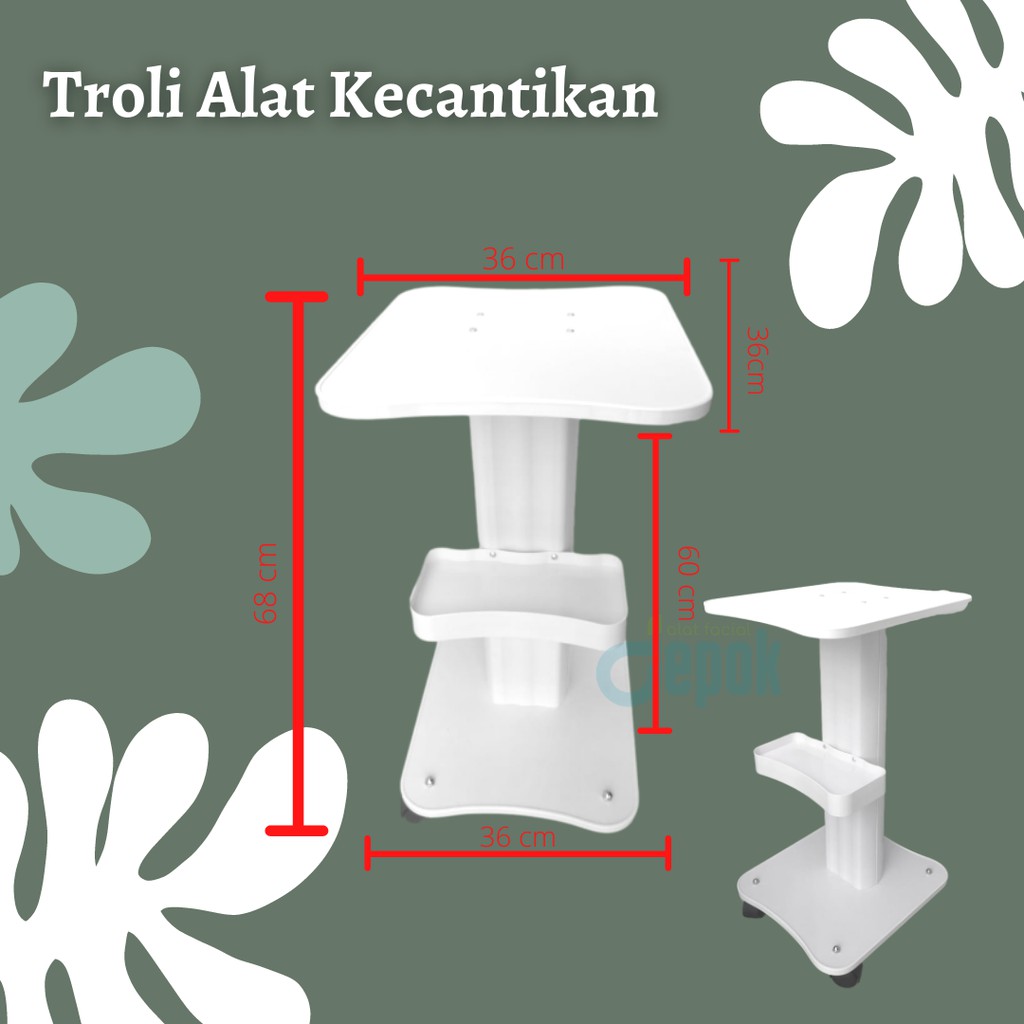 Jual troli trolley meja alat kecantikan untuk salon klinik | Shopee ...