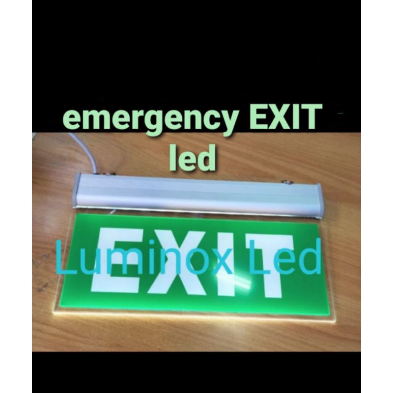Jual lampu exit emergency led 5w 5watt / exit gantung darurat led 5 ...