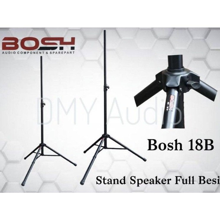 Jual Stand Speaker Tripod Full Besi BOSH BS-18B | Shopee Indonesia