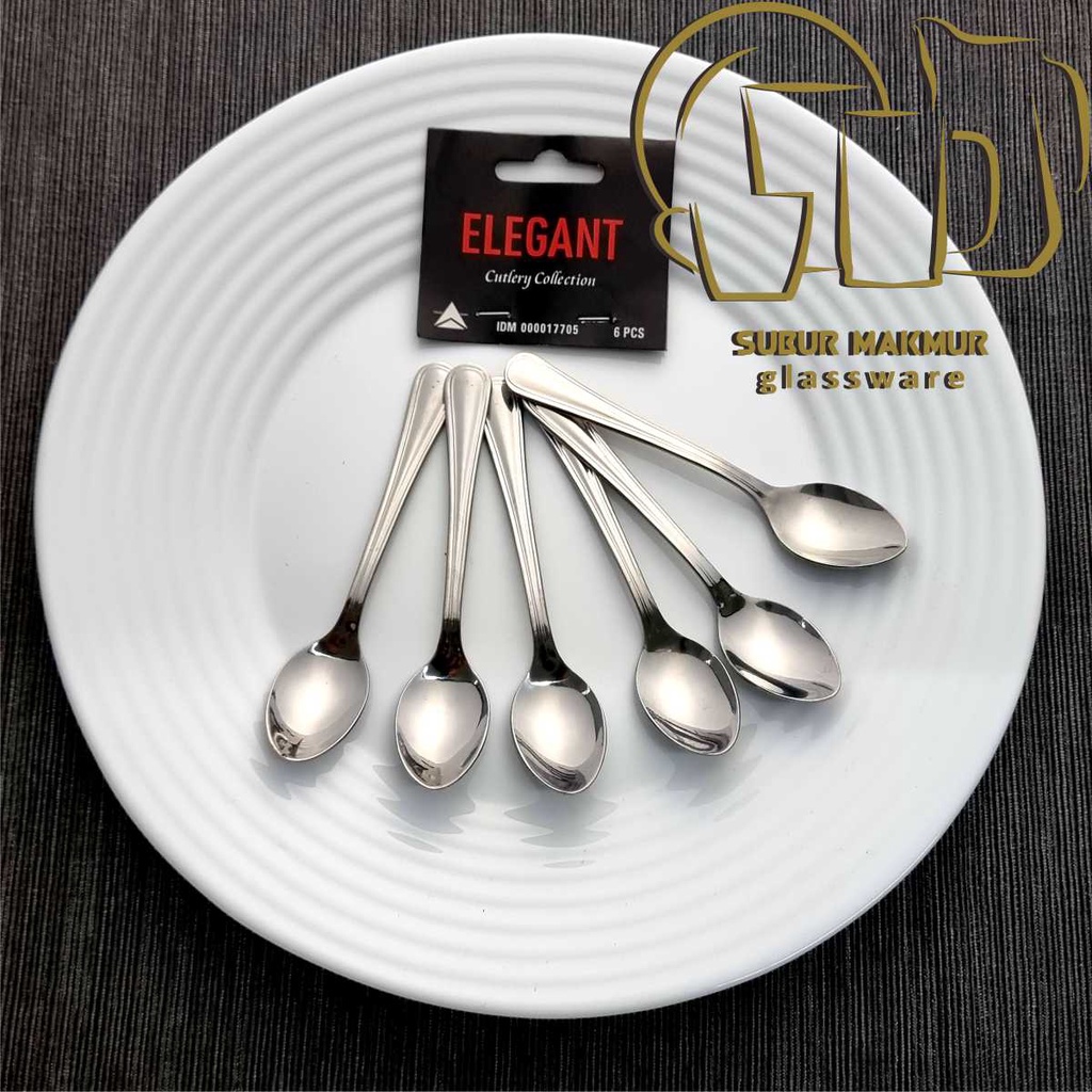 Jual [6 Pcs] Sendok Teh Kecil ELEGANT (SMVD 05) . Kedaung Tea / Mocca ...