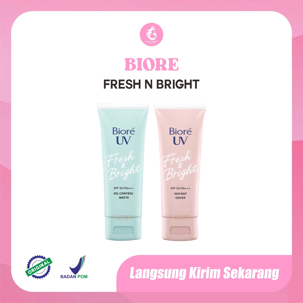Jual Biore UV Fresh & Bright Oil Control Matte Sunscreen SPF 50+ PA ...