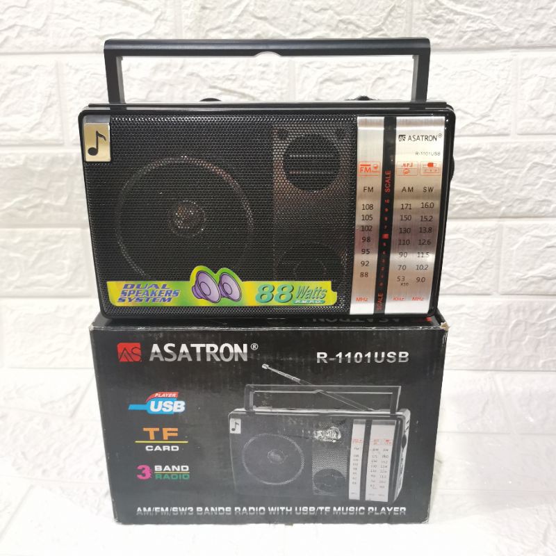 Jual ASATRON R 1101 USB RADIO AM FM SW 3 BANDS VINTAGE JADUL USB TF SD ...