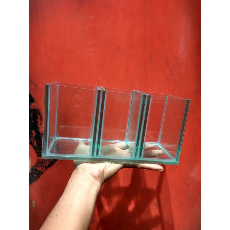 Jual soliter sekat tiga mini akuarium tiga lubang soliter lubang tiga ...