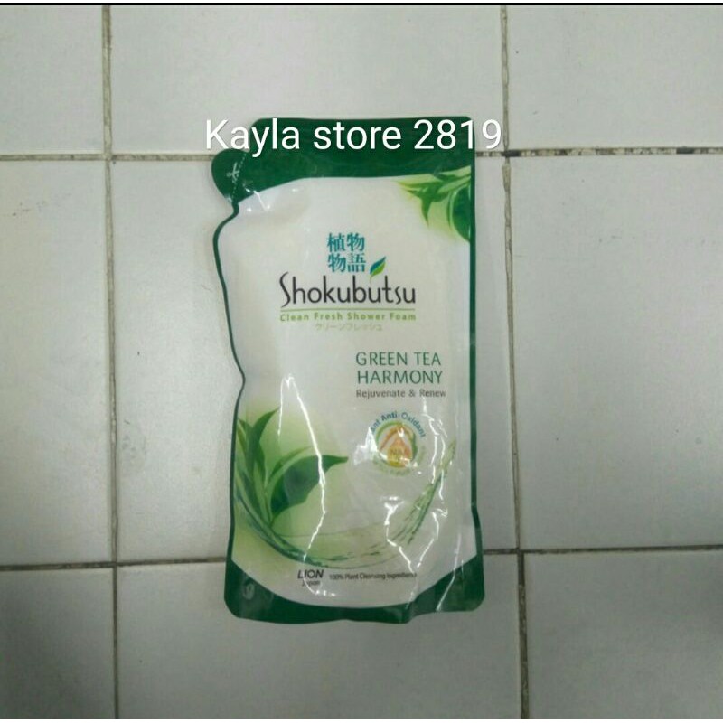 Jual shokubutsu shower foam green tea harmony 550gr | Shopee Indonesia