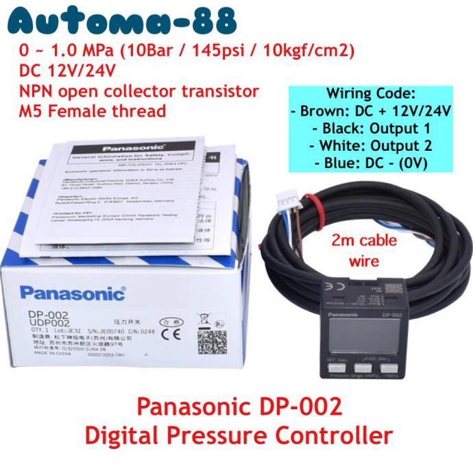 Jual Panasonic Dp-002 Digital Pressure Controller 0~1Mpa Dc 12V 24V ...