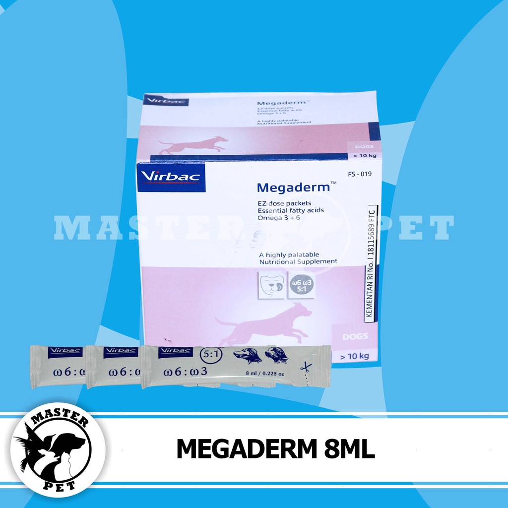 Jual Virbac Megaderm 8 ml / Vitamin Bulu Anjing / Sachet | Shopee Indonesia