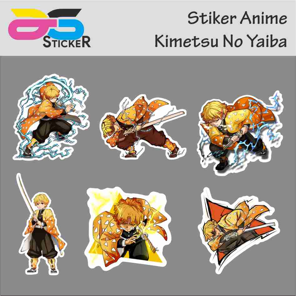 Jual Sticker - Stiker Kimetsu No Yaiba -Demon Slayer- Zenitsu Agatsuma ...