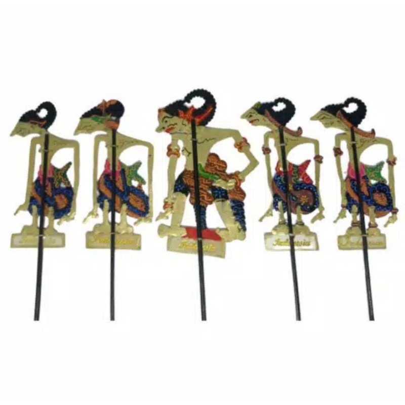 Jual (BISA COD) SOUVENIR MINIATUR WAYANG KULIT PANDAWA LIMA SUNDUK MINI ...