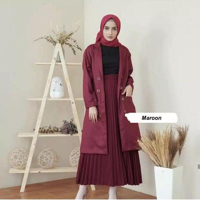 Jual ROK PLISKET PLEATED SKIRT FREXA SKIRT MAYUNG SUPER MURAH !!! | Shopee Indonesia