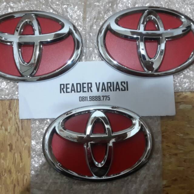 Jual Emblem / Logo Toyota Calya Merah Chrome Good Quality | Shopee ...