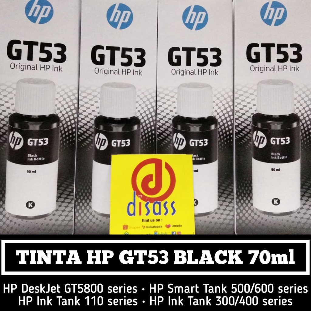 Jual TINTA PRINTER HP G52 CYAN MAGENTA YELLOW GT53 BLACK REFILL GT 52 ...