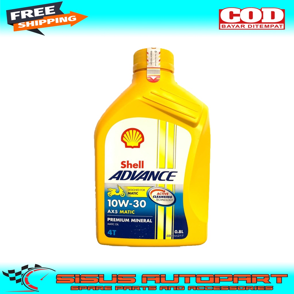 Jual SHELL ADVANCE AX5 10W30 0.8 L UNTUK MOTOR MATIC / OLI SHELL MOTOR ...