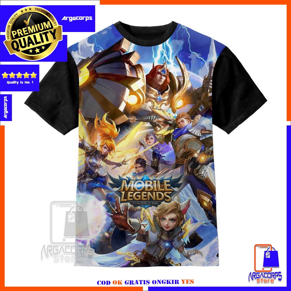 Jual Kaos Anak 3D Baju Anak Mobile Legends Lightborn Squad Baju Distro - Argacorps Store ...