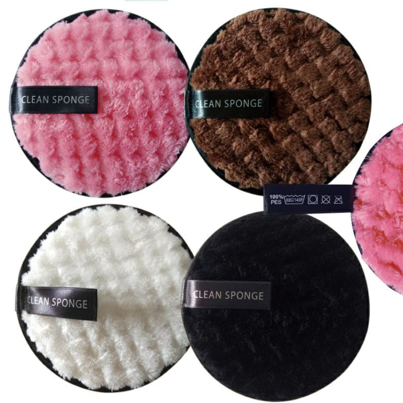 Jual Makeup Removal Clean Sponge Puff Double-Sided Face Cleansing Puff ...