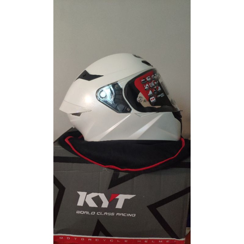 Jual KYT TT Course White Solid Original | Shopee Indonesia