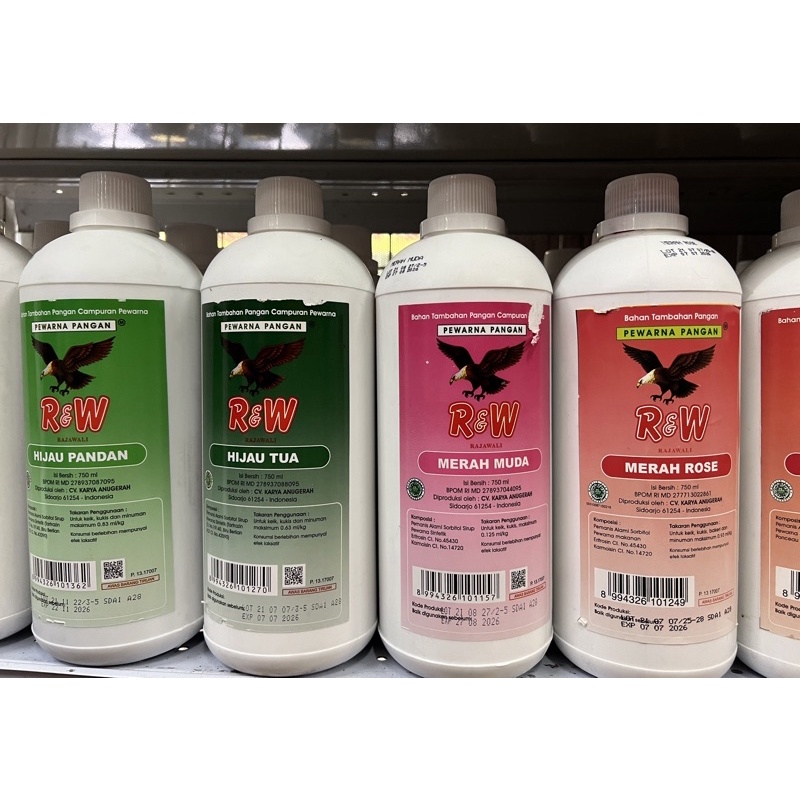Jual Pewarna Makanan R&W kemasan 1kg (nett : 750ml) | Shopee Indonesia