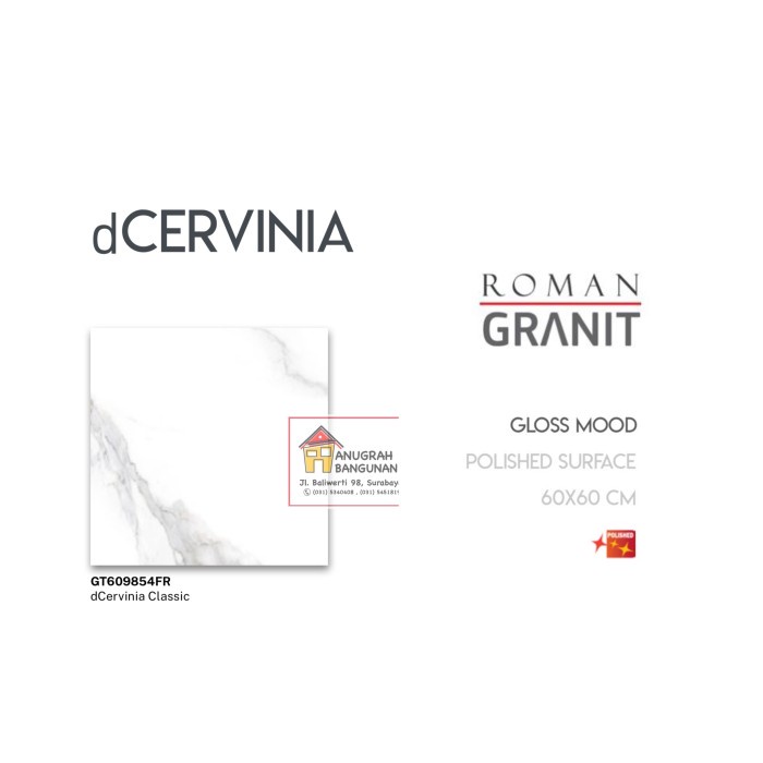Jual Roman Granit 60x60 GT609854FR dCervinia Classic | Shopee Indonesia