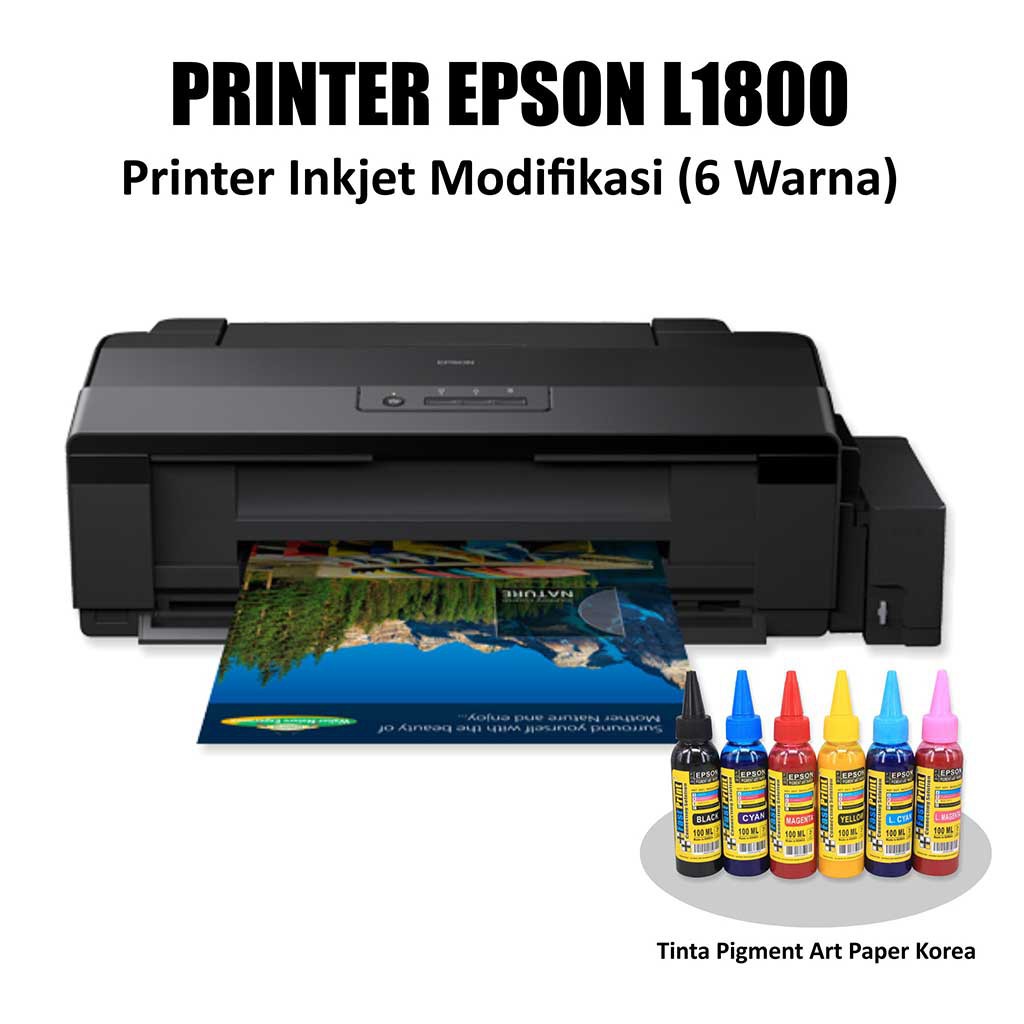 Jual Printer Epson L1800 Plus Tinta Pigment Durabrite Art Paper Korea ...