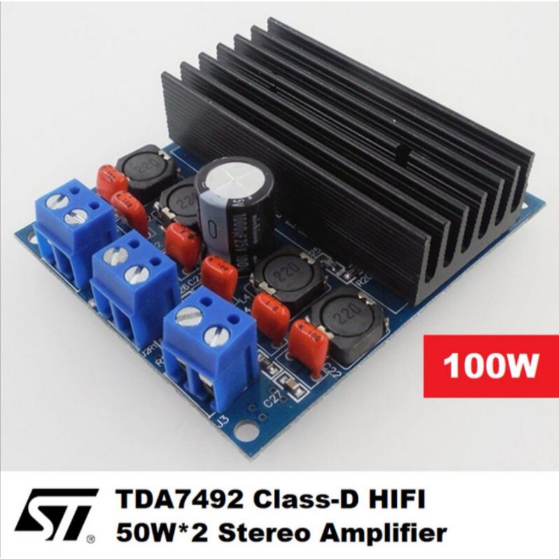 Jual TDA7492 Modul 100W 2x50W Class D HIFI Stereo Power Module ...
