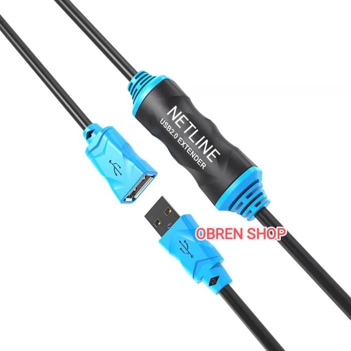 Jual Kabel Usb 2.0 Extension Active 15 Meter Netline | Shopee Indonesia
