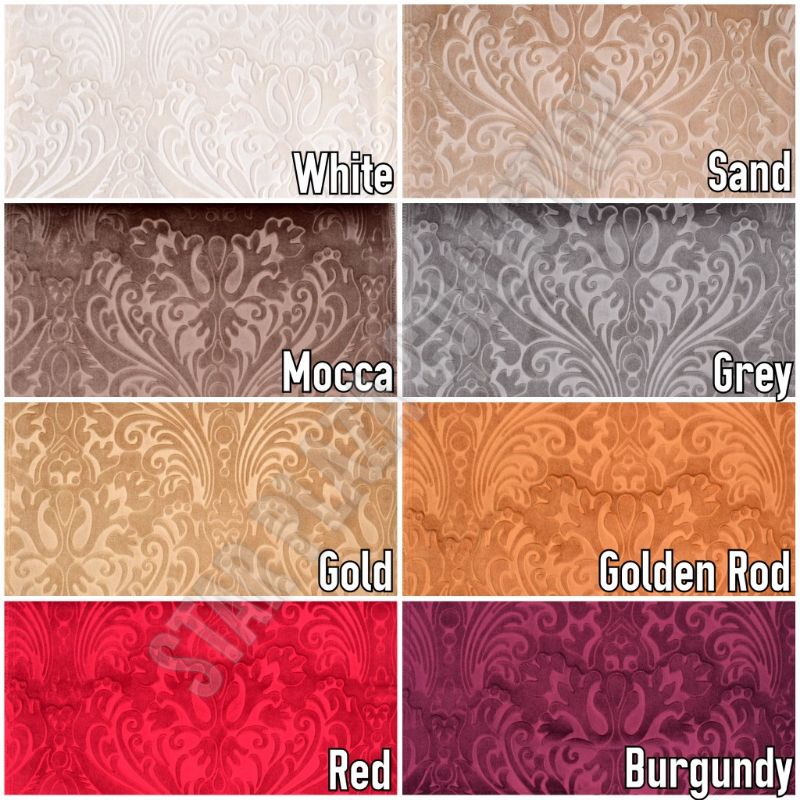 Jual Kain Bludru Beludru Mewah Premium Velvet Emboss Motif Bunga Damask ...