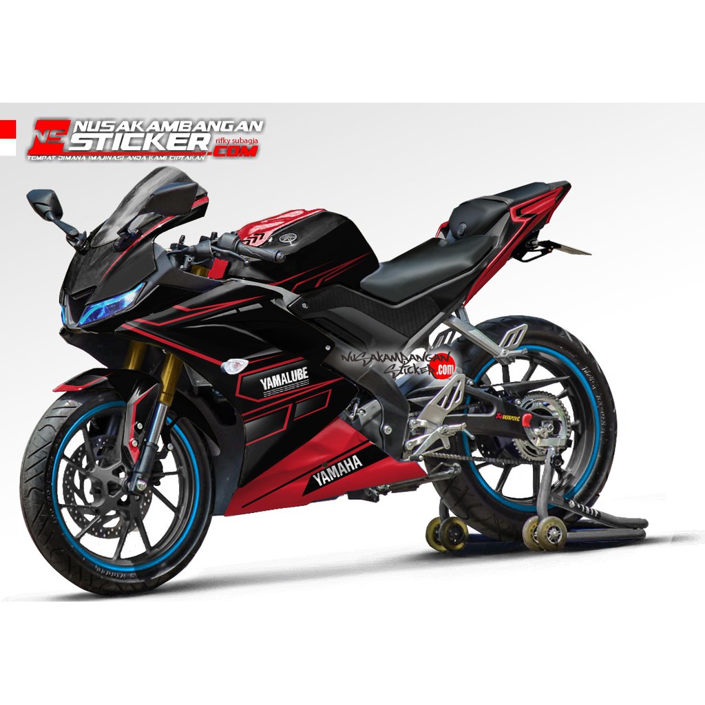 Jual Decal Stiker R15 V3 Grafis Hitam Merah | Shopee Indonesia