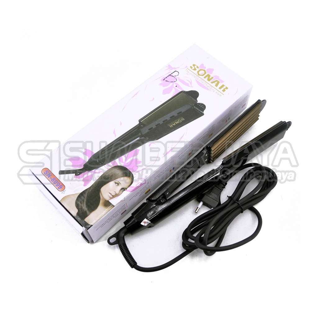 Jual Alat Catok Rambut Catokan GERIGI SONAR SN 8099 B Hair Iron Ceramic ...