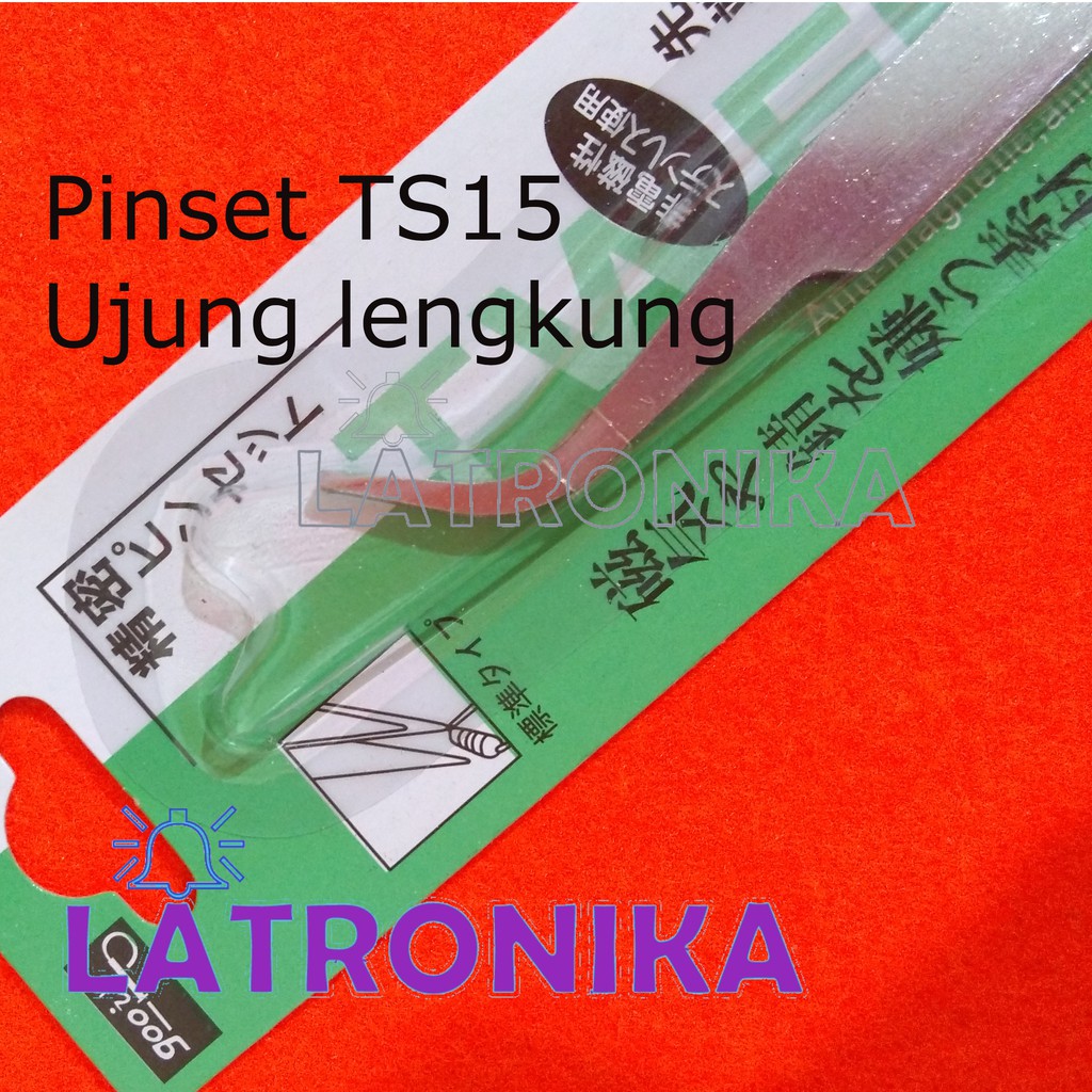 Jual Pinset Elektronik TS-15 Siku Jepitan SMD Bengkok Jepit Komponen ...