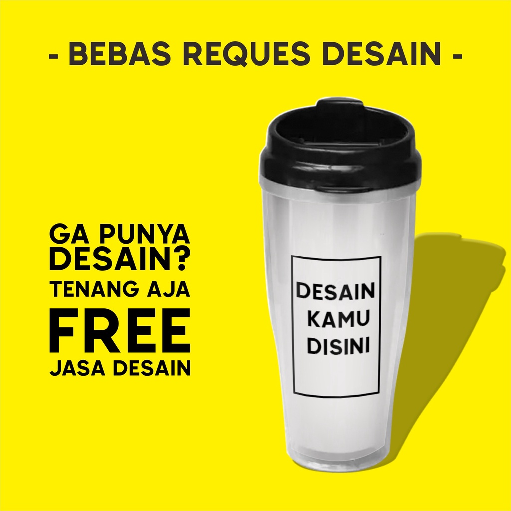 Jual TUMBLER BOTOL MINUM CUSTOM DESAIN | Shopee Indonesia