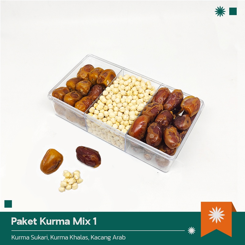 Jual Hampers Kurma Mix 4in1 / Paket Kurma Mix / Kurma Kacang 3in1 ...