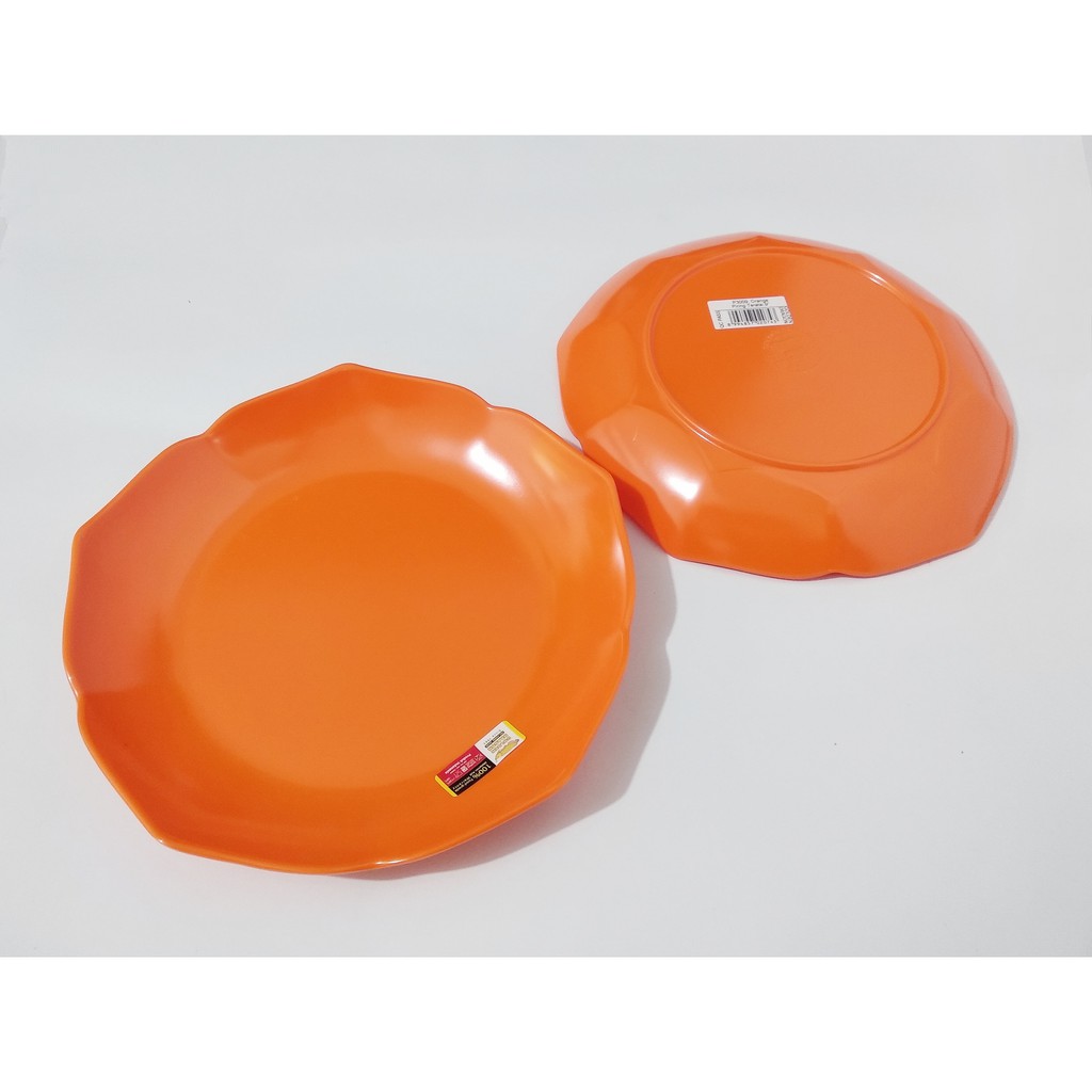 Jual Piring Teratai P3010, MELAMIN 10 Inch warna ORANGE Golden Dragon ...