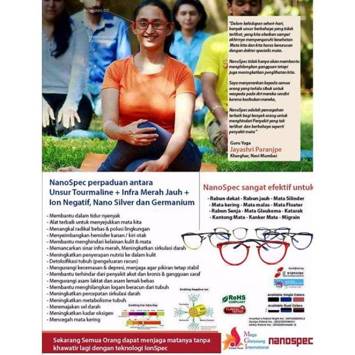 Jual KACAMATA Nano Spec/ANTI RADIASI/MENGURANGIMATA MINUS/PLUS | Shopee ...