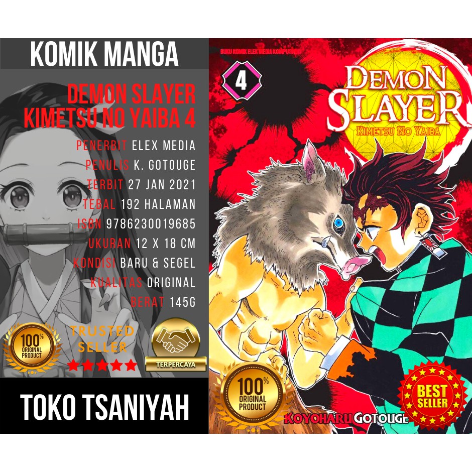 Jual Buku Komik Manga Demon Slayer Kimetsu No Yaiba 04 Koyoharu Gotouge ...
