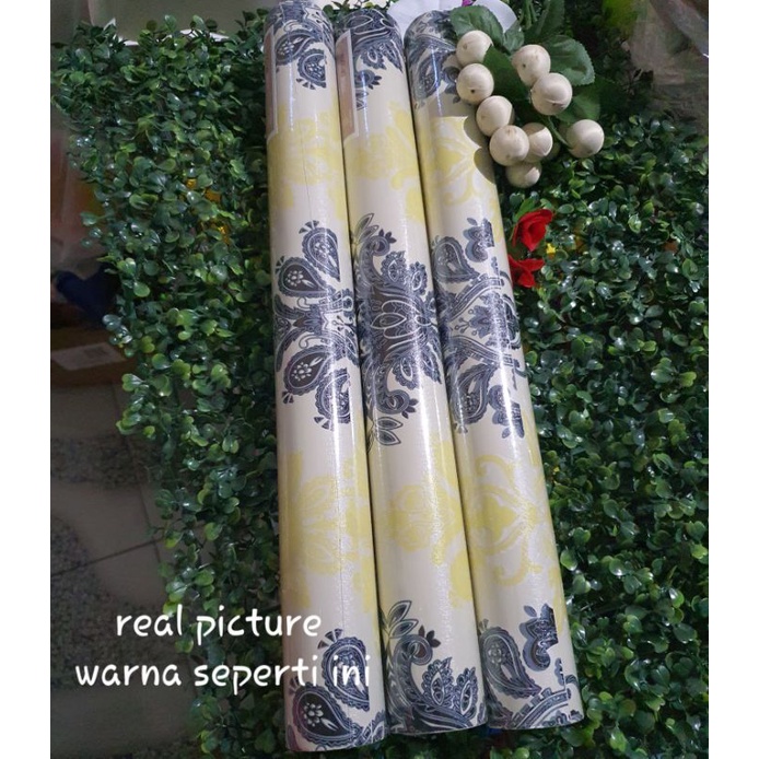Jual WALLPAPER BATIK HITAM + GOLD MINIMALIS UK :45 CM X 9 METER ...