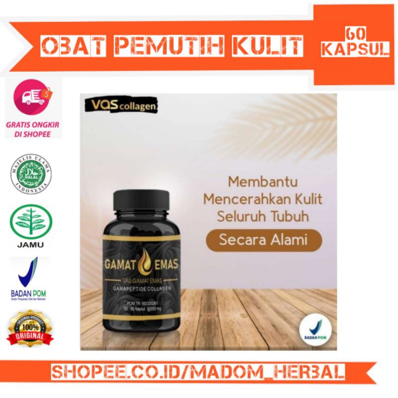 Jual (New) Gamat Emas Collagen isi 60 kapsul | Shopee Indonesia