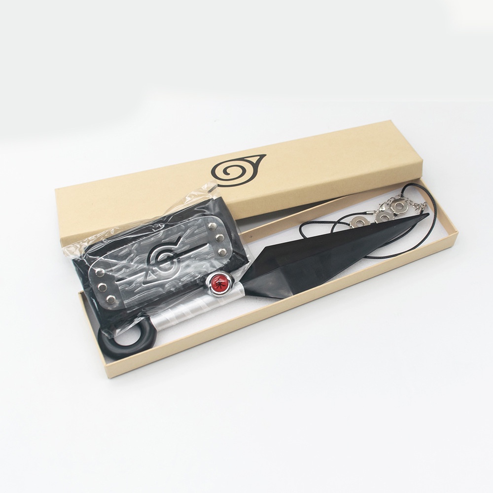 Jual 3pcs Naruto Kunai Piau Dan Ikat Kepala Set Mainan Senjata Naruto ...