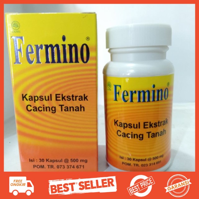 Jual FERMINO 30kapsul extra cacing tanah tipes demam | Shopee Indonesia