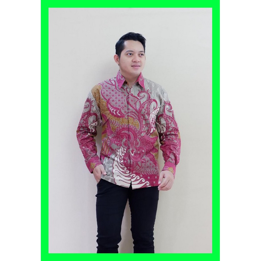 Jual Atasan Premium Astaguna Kemeja Batik Solo Lengan Panjang Lapis ...
