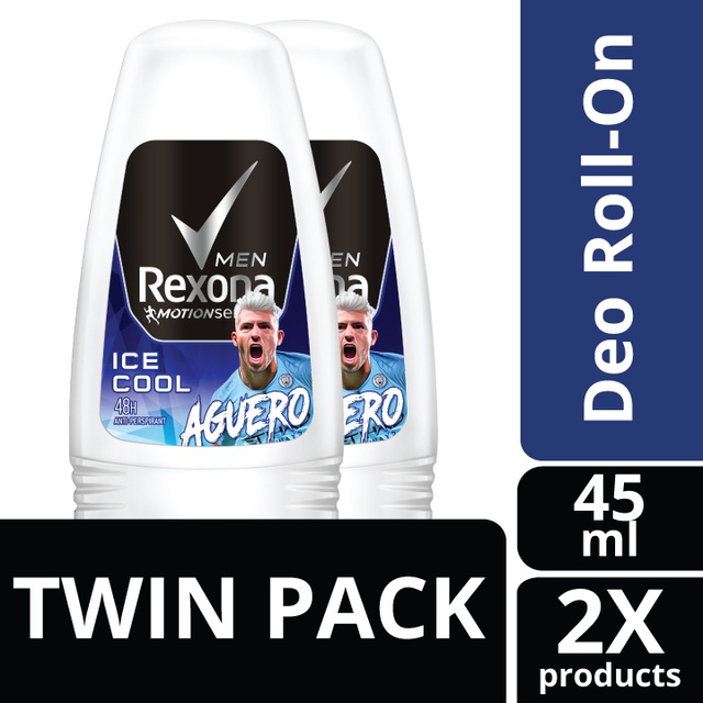 Jual Rexona Men Deodorant Deo Pria Roll On Ice Cool 45ml Anti Bakteri Twin Pack | Shopee Indonesia