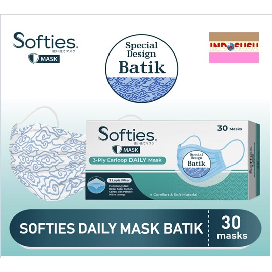 Jual Softies DAILY mask 3ply (Japaness DESIGN) isi 30 pc masker ...