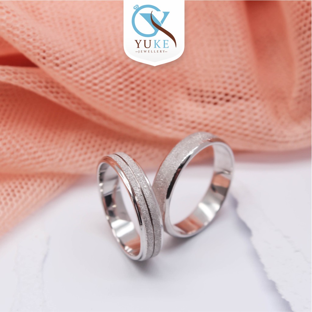 Jual Cincin Kawin Cincin Couple Silver/Perak Doff Inner Glossy | Shopee ...