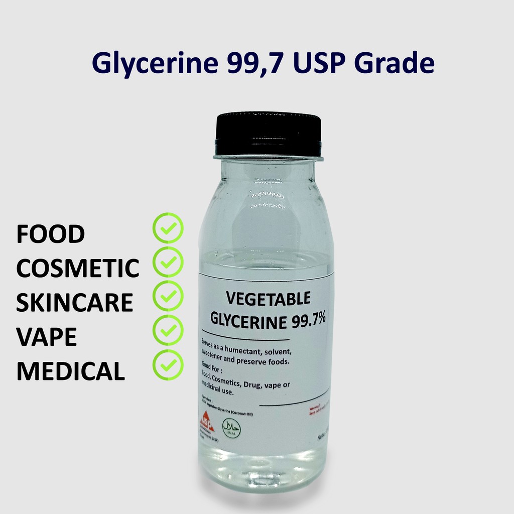 Jual Vegetable Glycerine Glycerin Glycerol Gliserin Gliserol 99.7% ...
