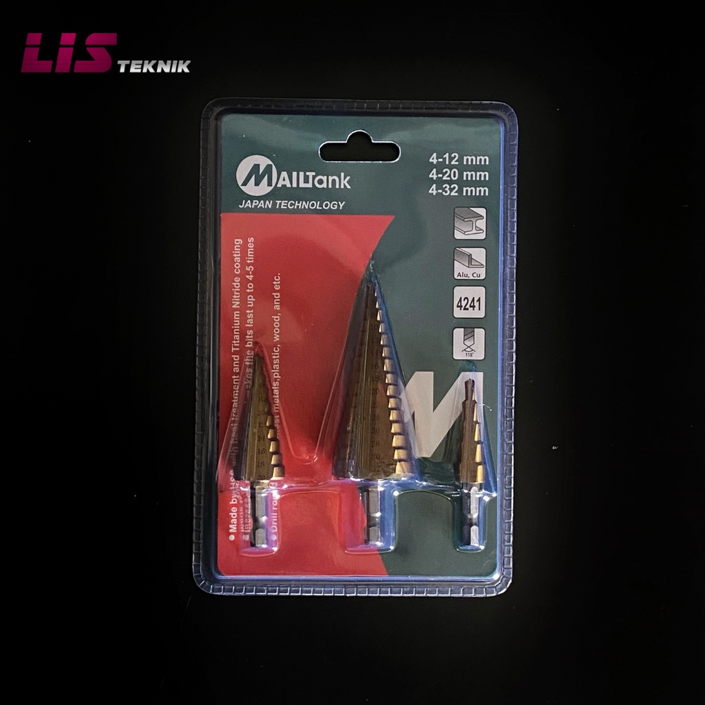 Jual Mata Bor Besi Pagoda Mailtank sh-294 Step Cone Drill 3 pcs 4-12mm 4-20mm 4-32mm | Shopee ...