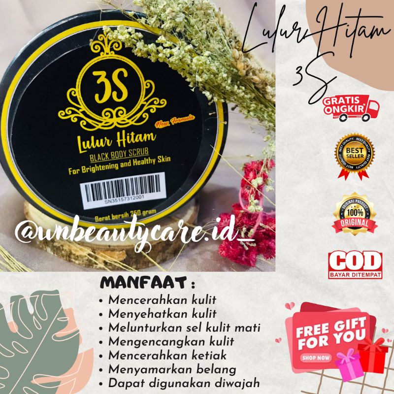 Jual LULUR HITAM 3S/BEDDA LOTONG (BPOM) 250gr | Shopee Indonesia