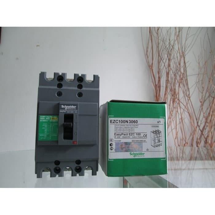 Jual 53Ah | MCCB/BREAKER EZC100N 60A 18KA 3POLE Schneider.NO REF ...