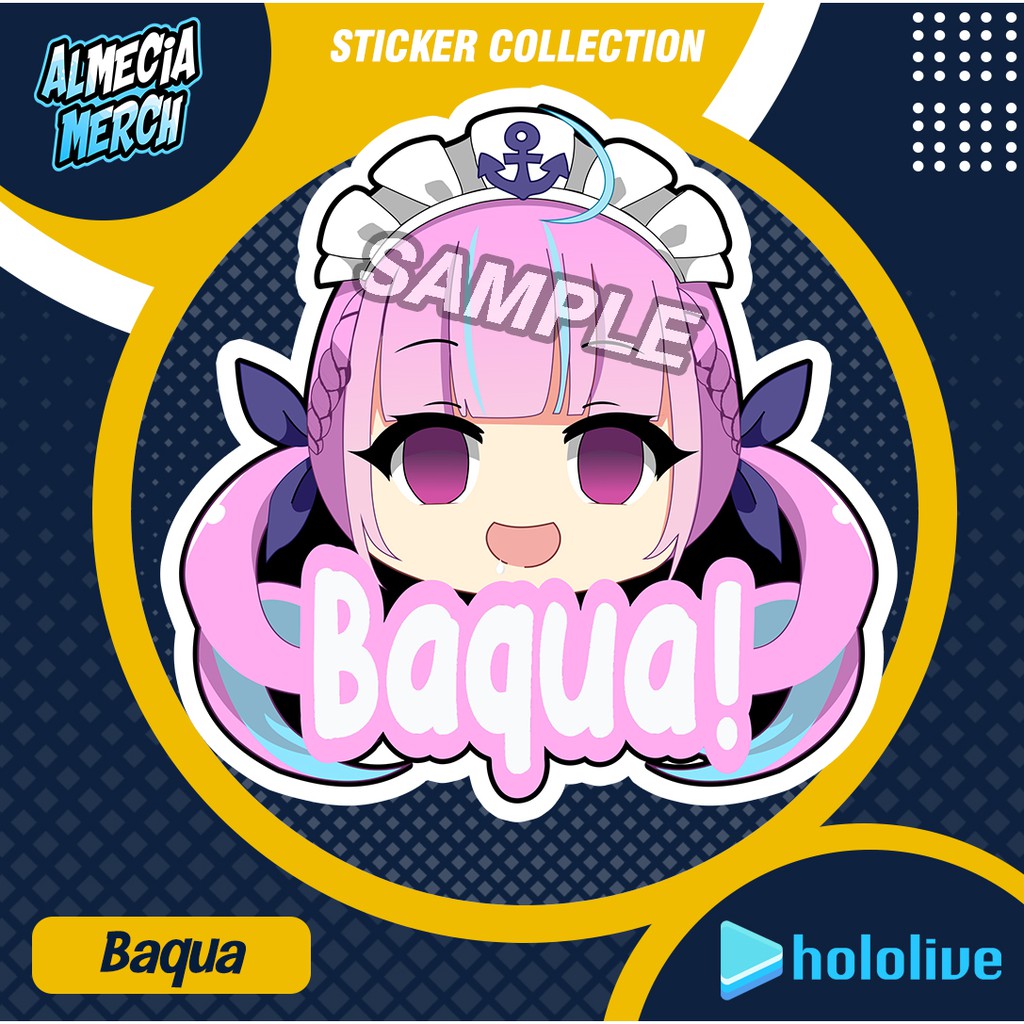 Jual Sticker Minato Aqua / Stiker Hololive Vtuber Aqua / Sticker ...